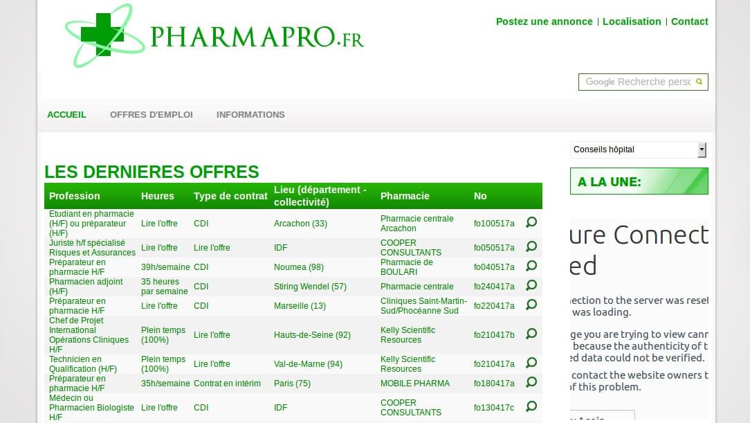 Pharmapro a Job Portal Developed in Drupal 7 for Switzerland